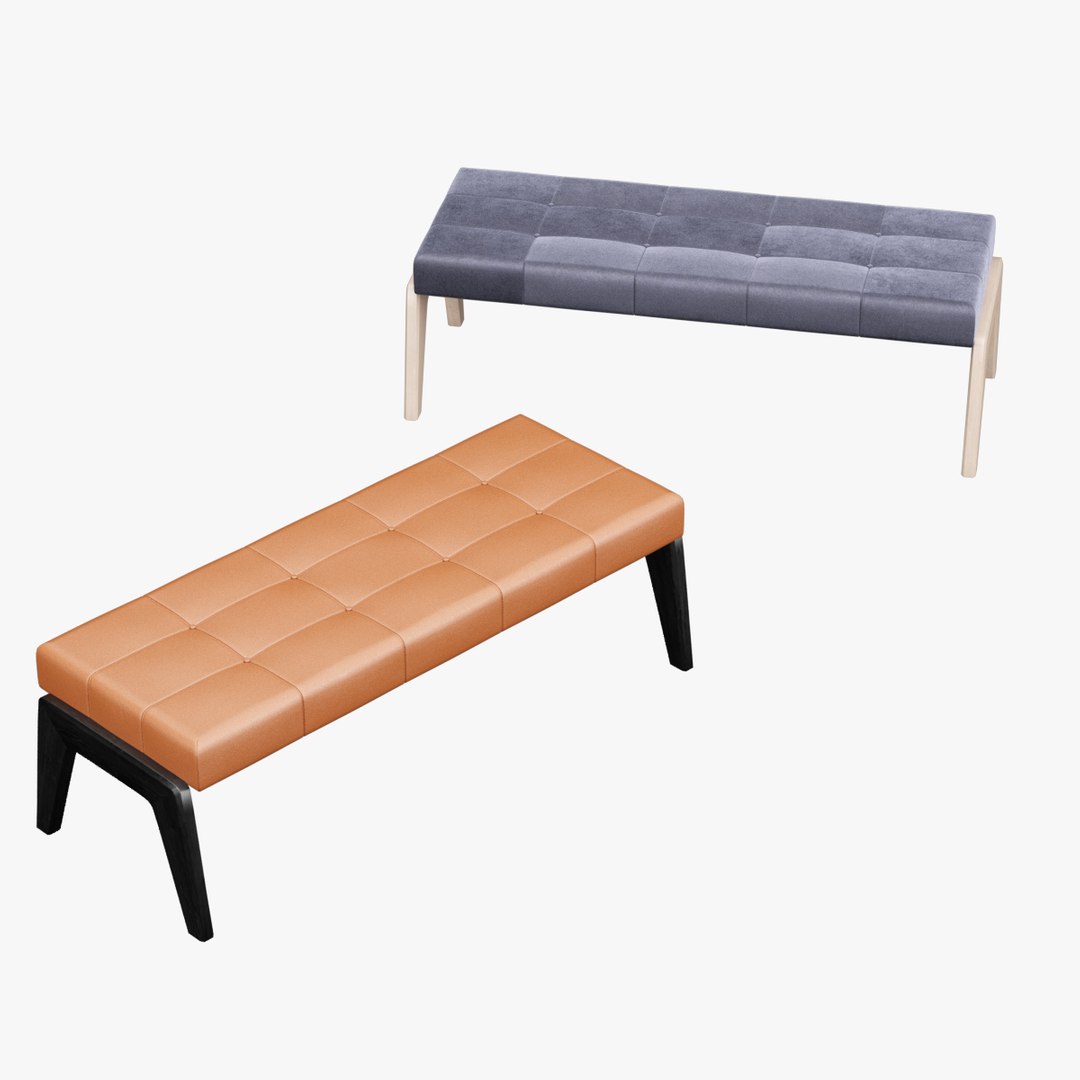 3D bed bench 9 model - TurboSquid 1848032