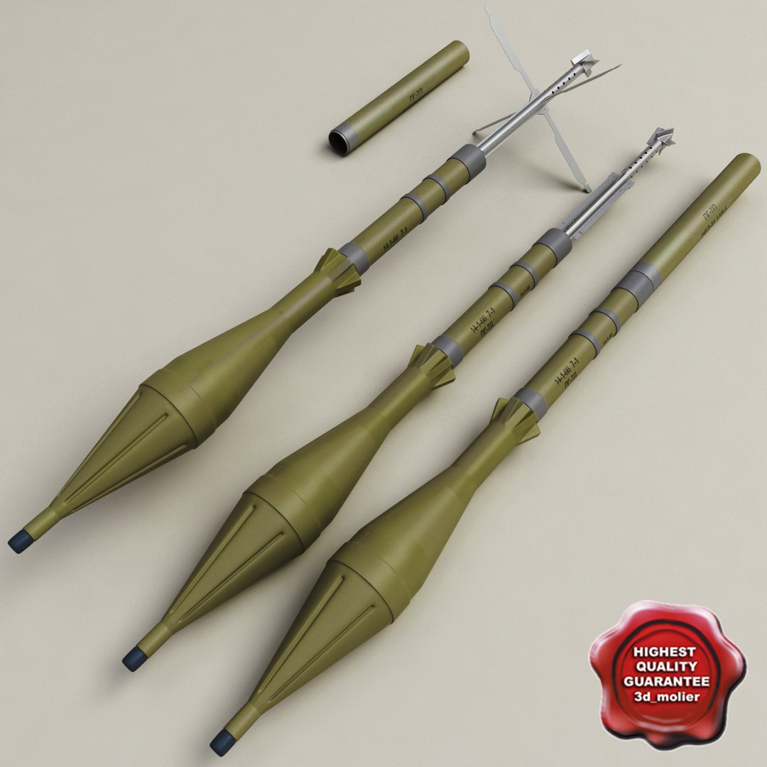 Rpg Grenade Pg-7v 3d Lwo