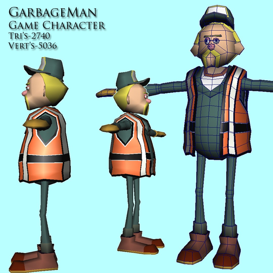 Garbage Man 3d Model