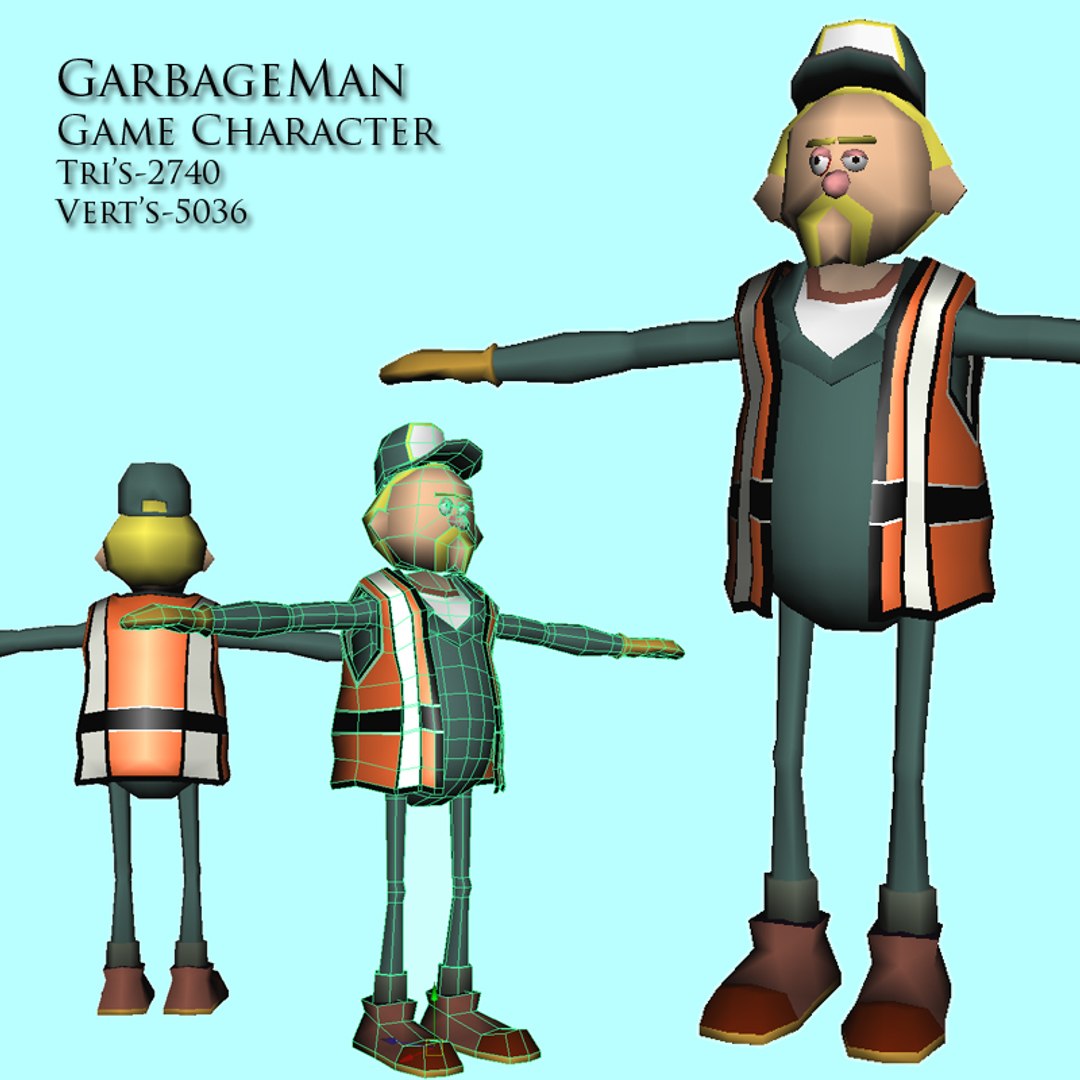 Garbage Man 3d Model