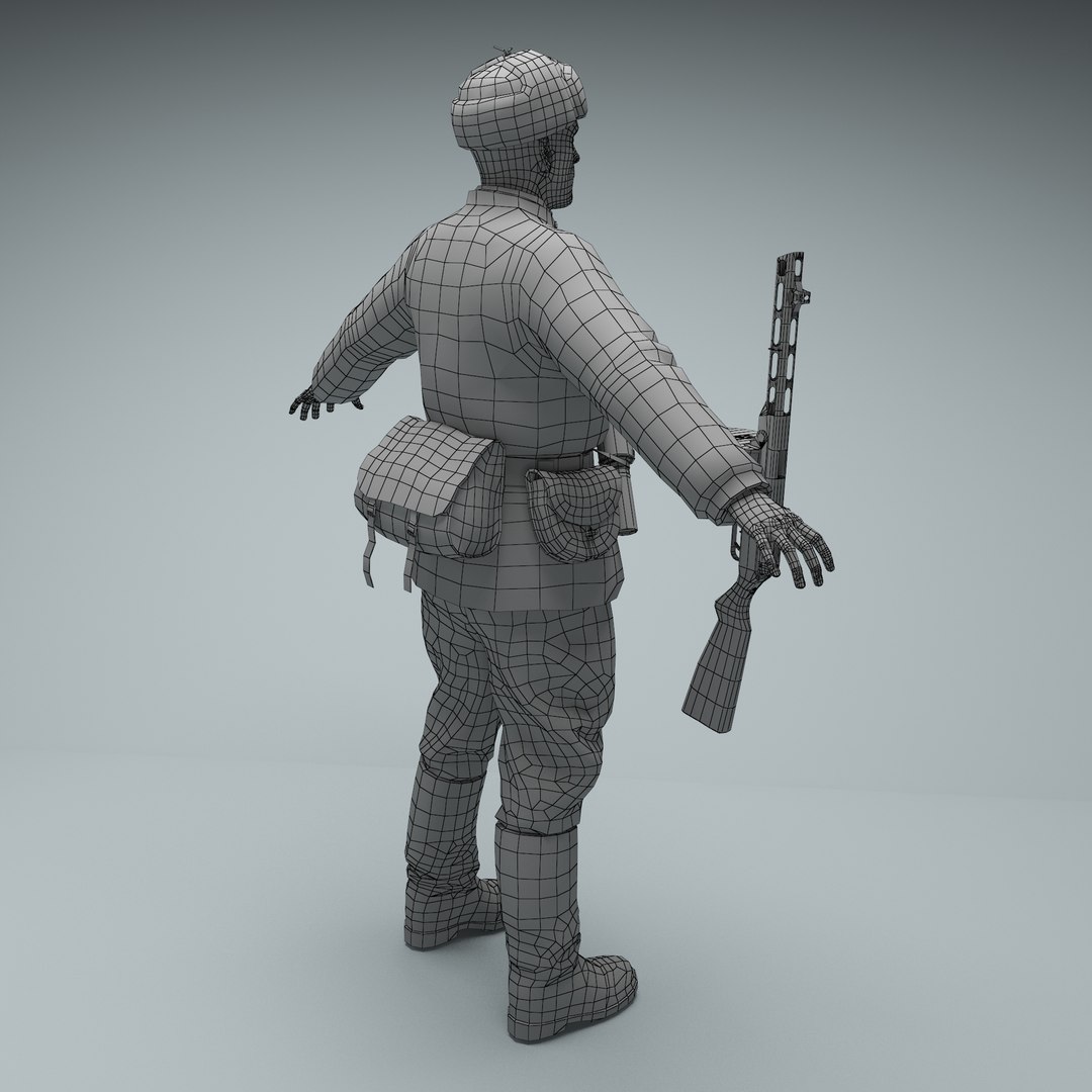 3D Unwrapped Soviet Soldier Model - TurboSquid 1661872