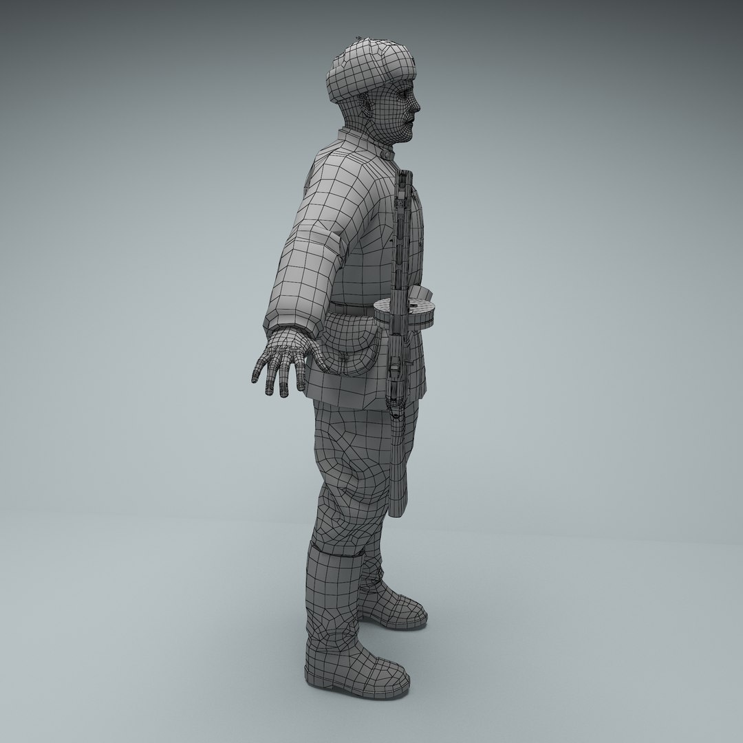 3D Unwrapped Soviet Soldier Model - TurboSquid 1661872