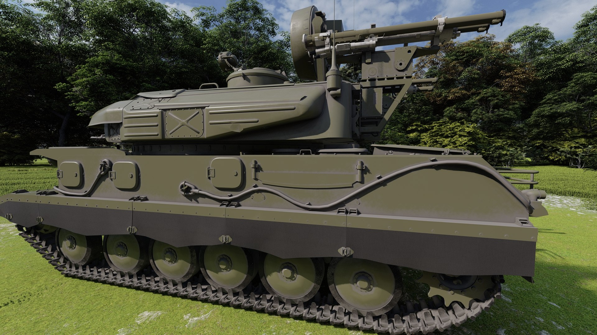 Anti Aircraft Tank 3D Model - TurboSquid 2285907