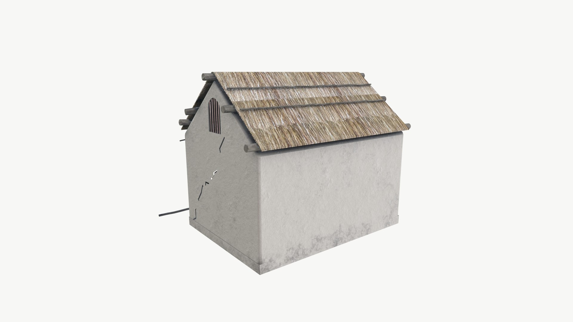 3D Damage Straw Roof House - TurboSquid 2275070