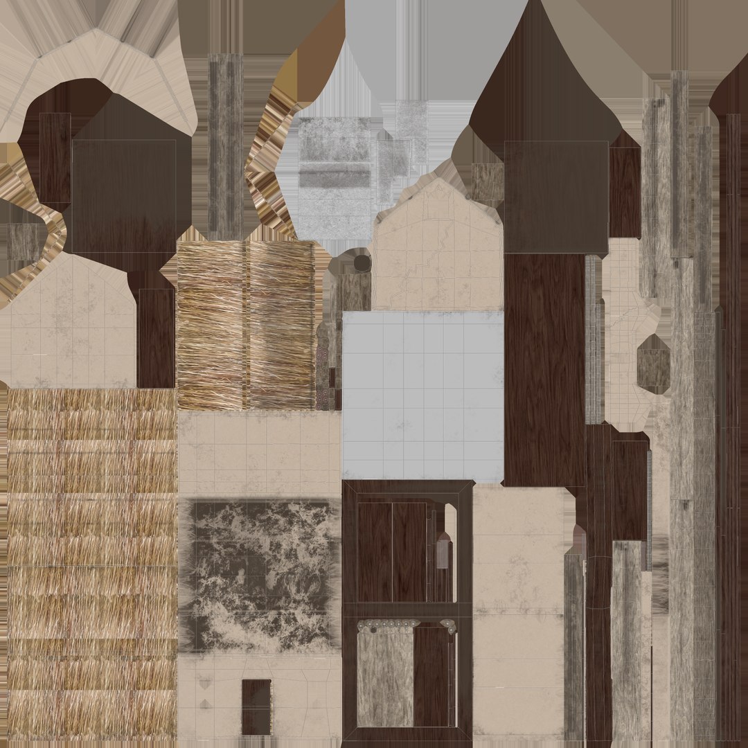 3D Damage Straw Roof House - TurboSquid 2275070