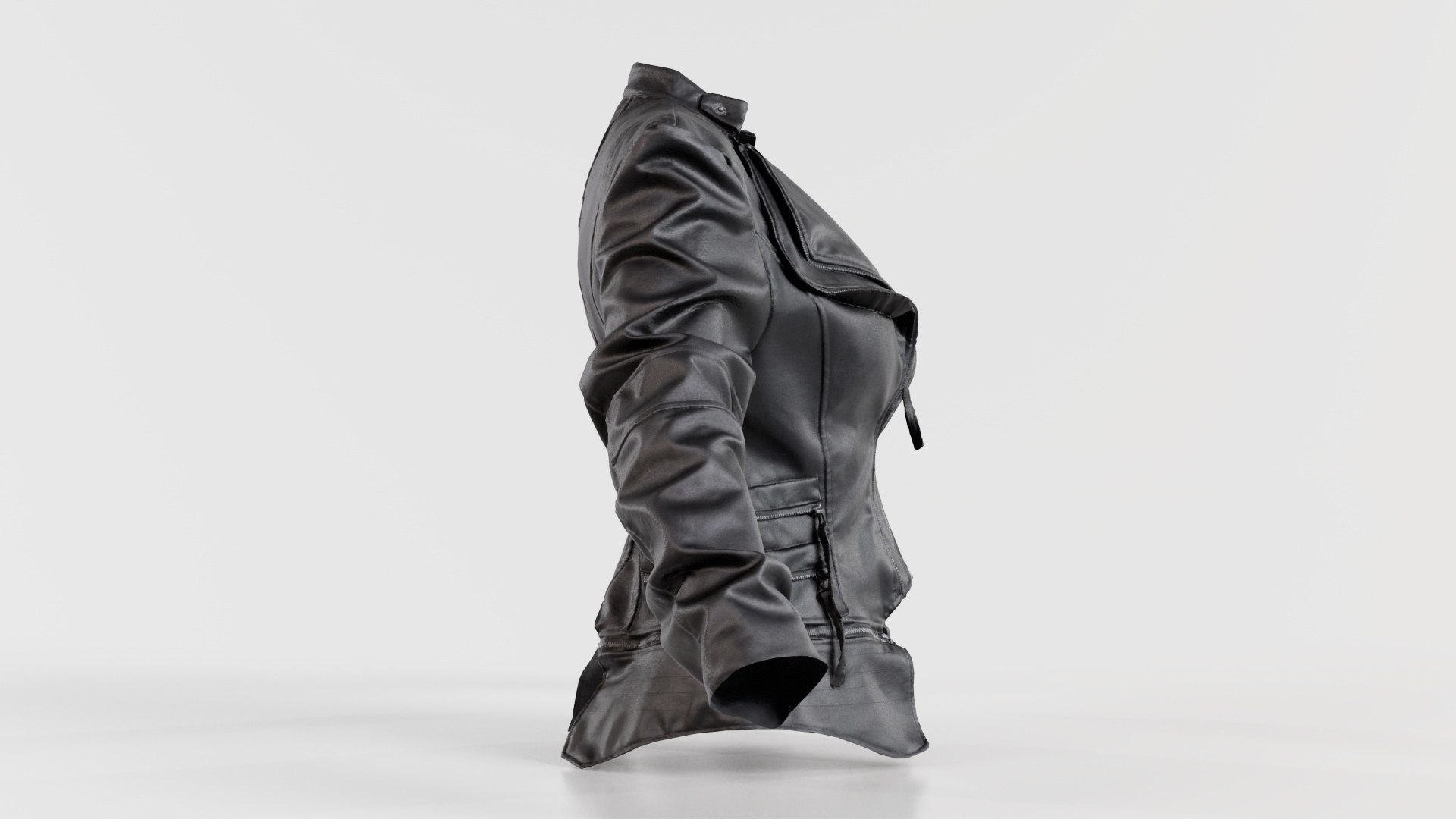 3D Model Flappy Leather Jacket Remastered - TurboSquid 2361390