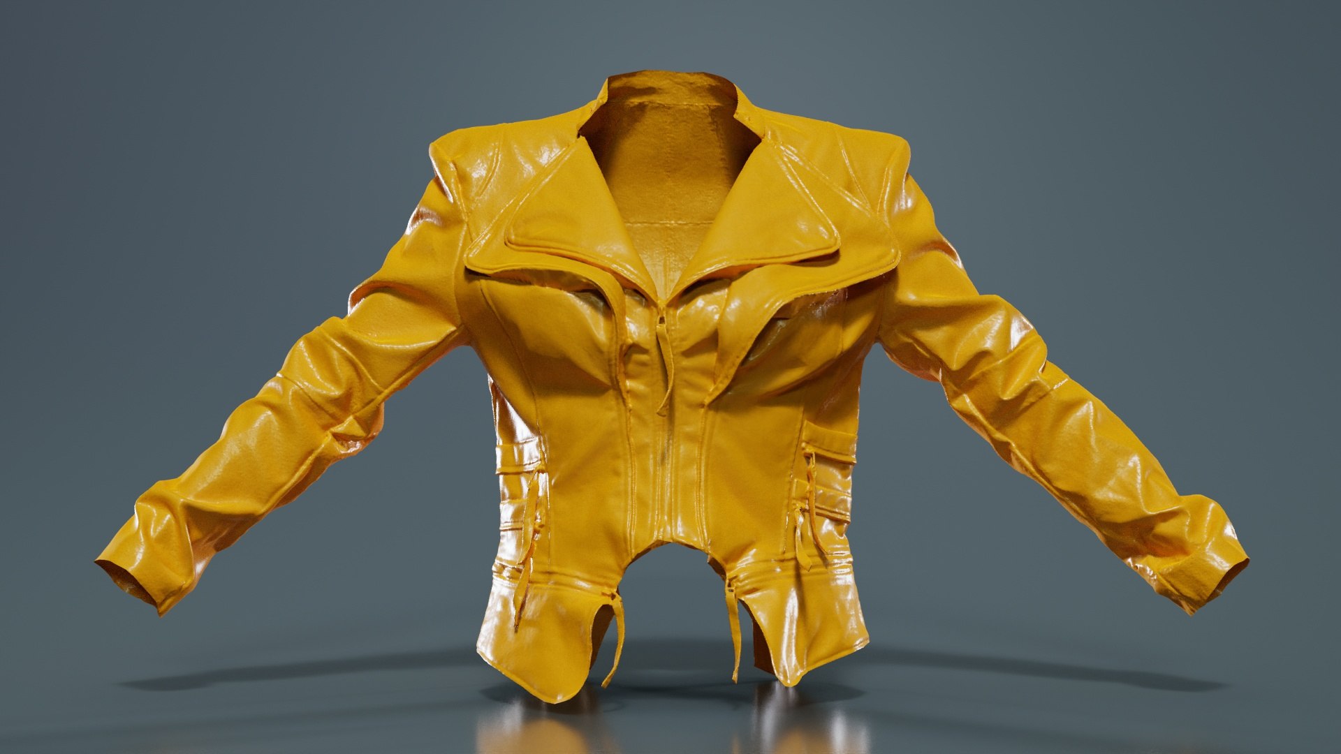 3D Model Flappy Leather Jacket Remastered - TurboSquid 2361390
