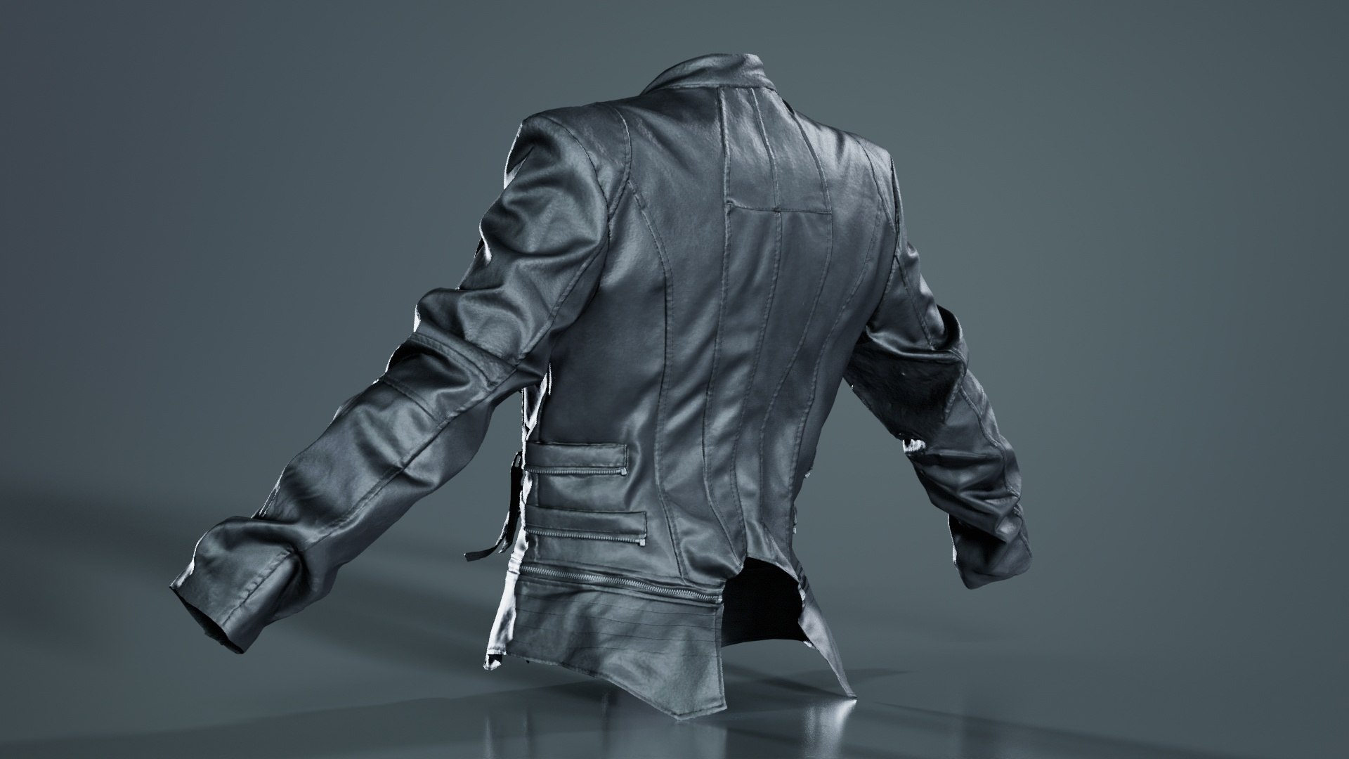 3D Model Flappy Leather Jacket Remastered - TurboSquid 2361390