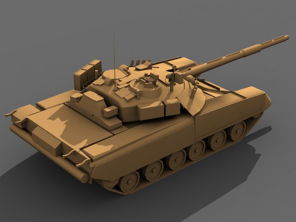 3d model t-80 tank