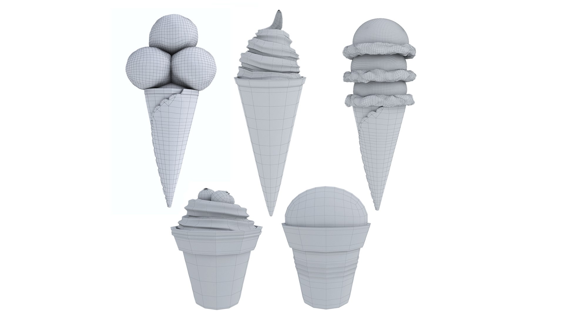 Icecream Collection Model - TurboSquid 2191224