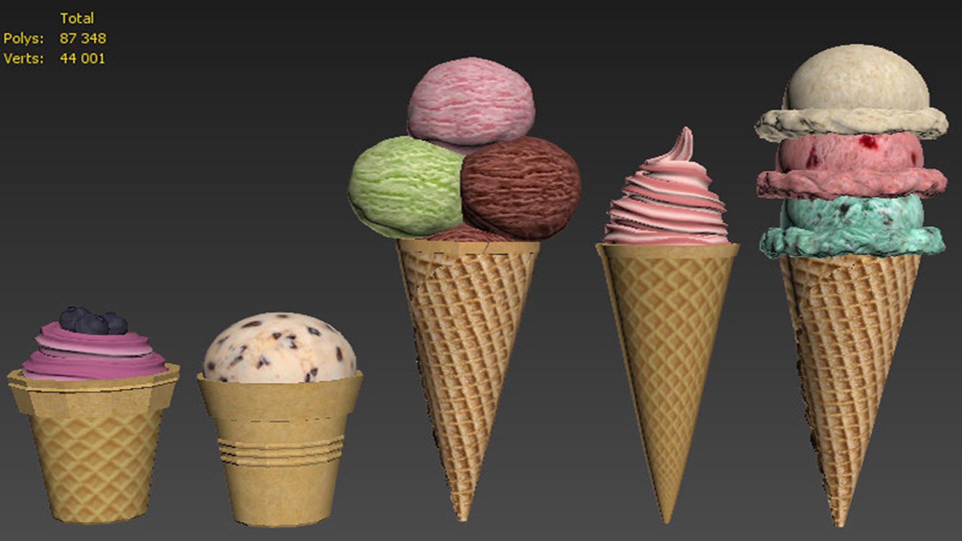 Icecream Collection Model - TurboSquid 2191224
