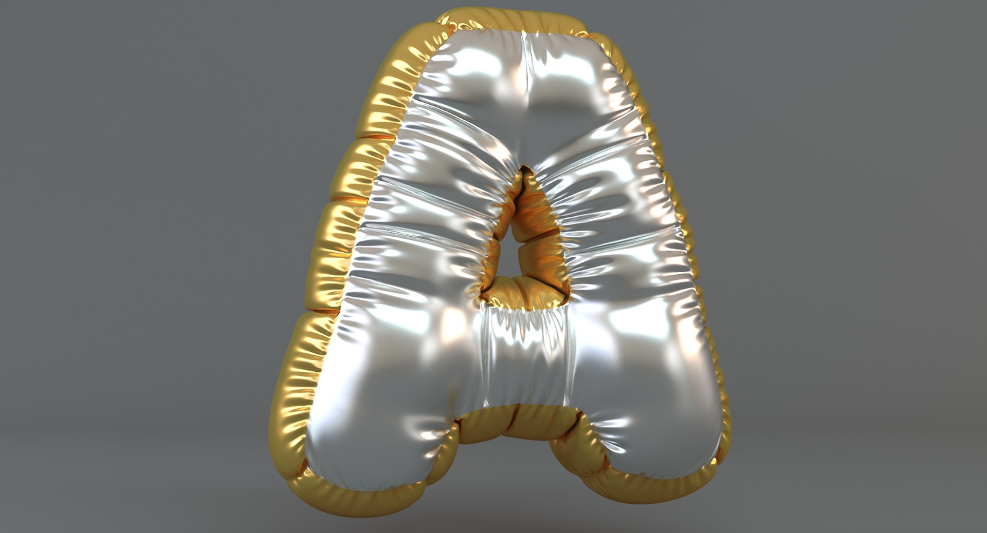 Realistic balloon letter 3D model - TurboSquid 1333469
