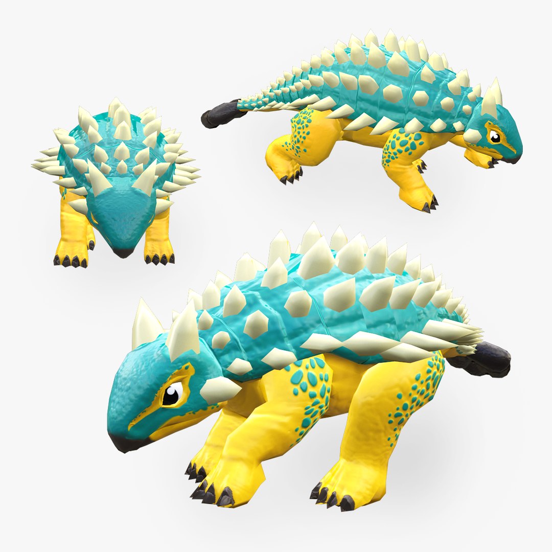 안킬로사우루스 성인 - 공룡 캐릭터 3D 모델 - TurboSquid 2195145