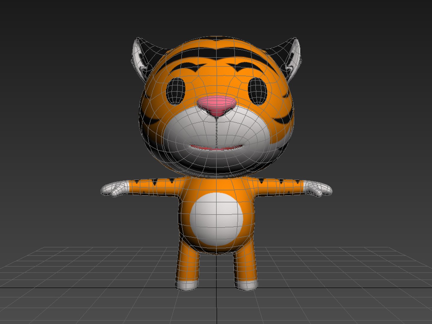 3D Cartoon Tiger Model - TurboSquid 1383468