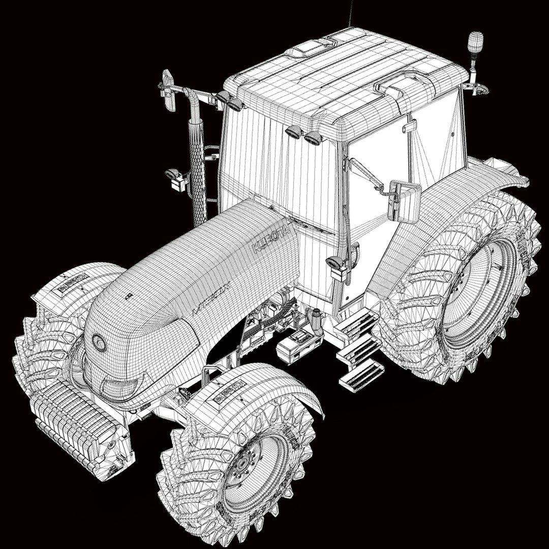 3d model tractor 1
