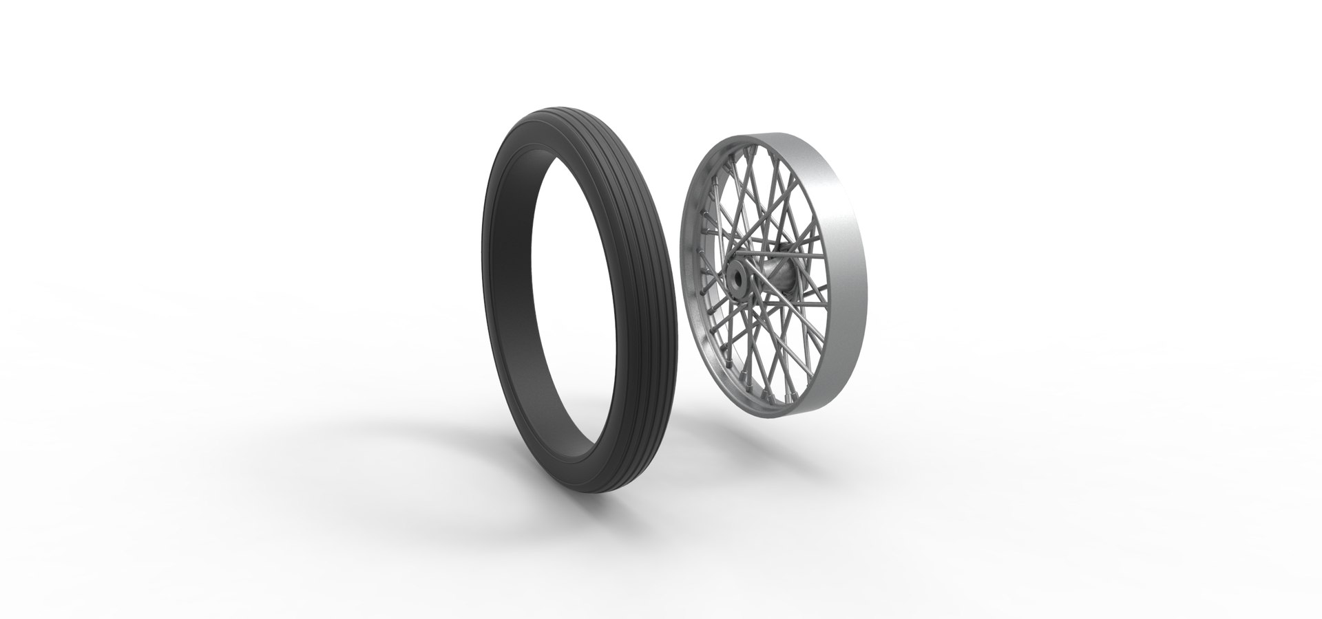 3D Diecast Front Wire Wheel Of Vintage Dragster Scale 1 To 25 Model ...