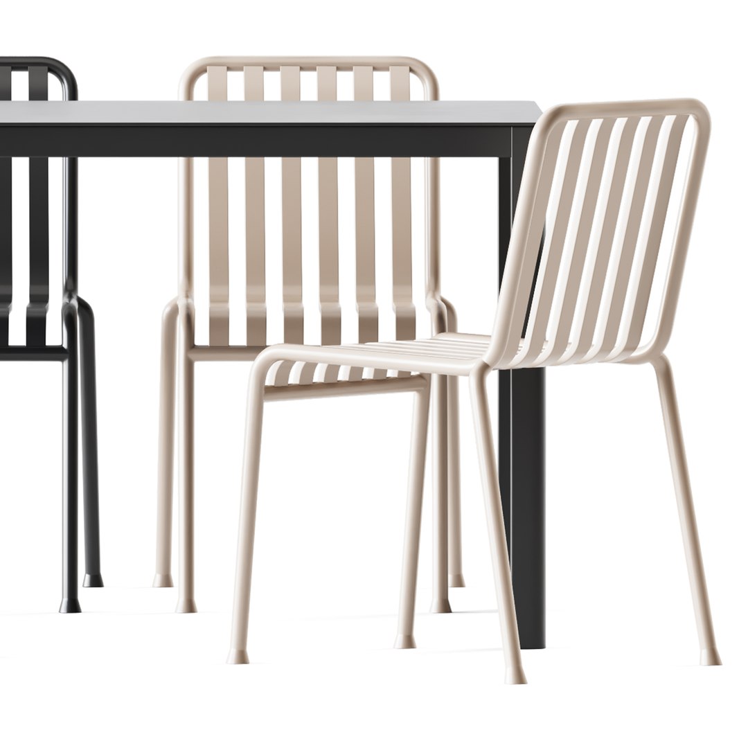 3D La Table By Arrmet And Palissade Chair By Hay Model - TurboSquid 2056332