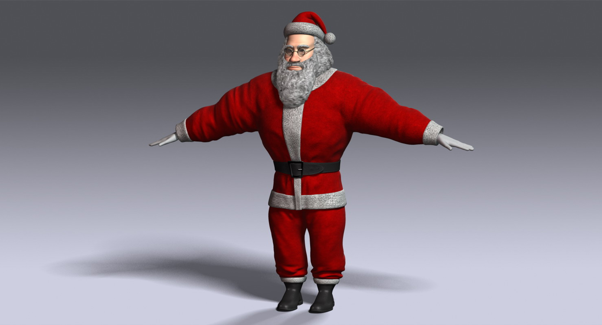 3D cartoon santa claus 2 model - TurboSquid 1346915