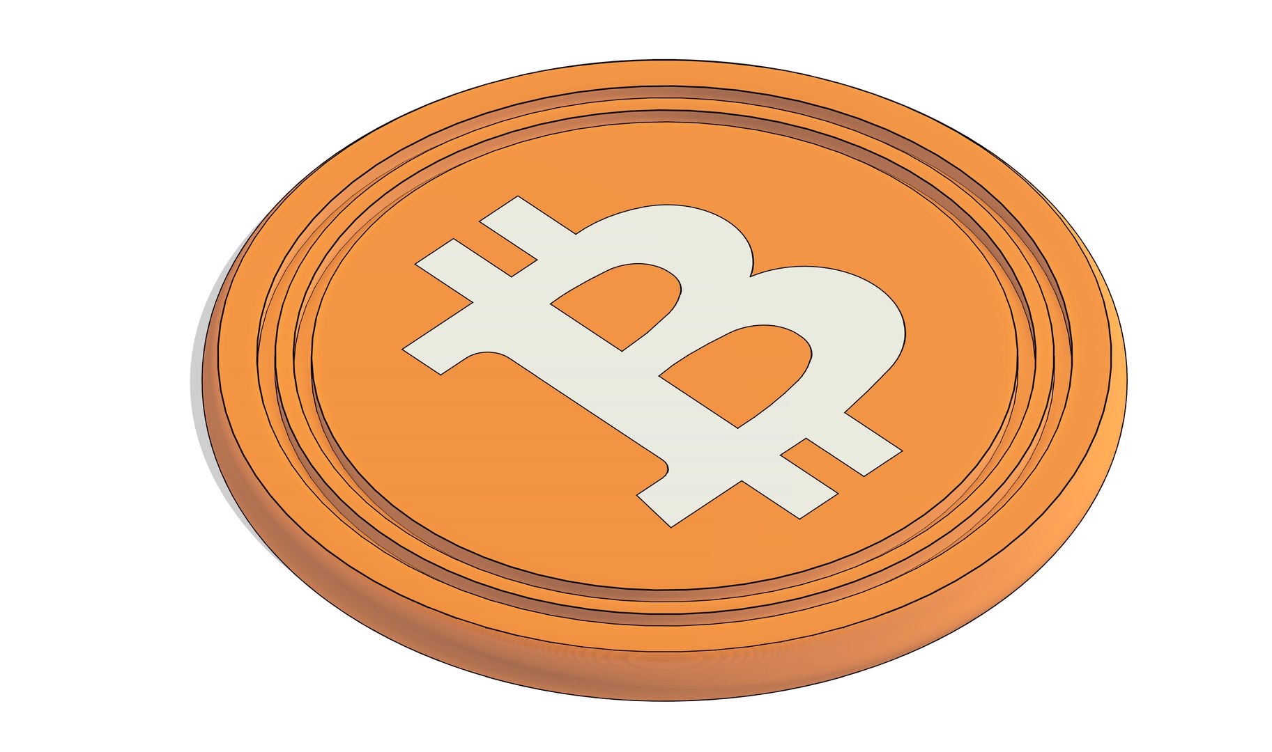 BTC Coin Bitcoin 3D Model - TurboSquid 2330590