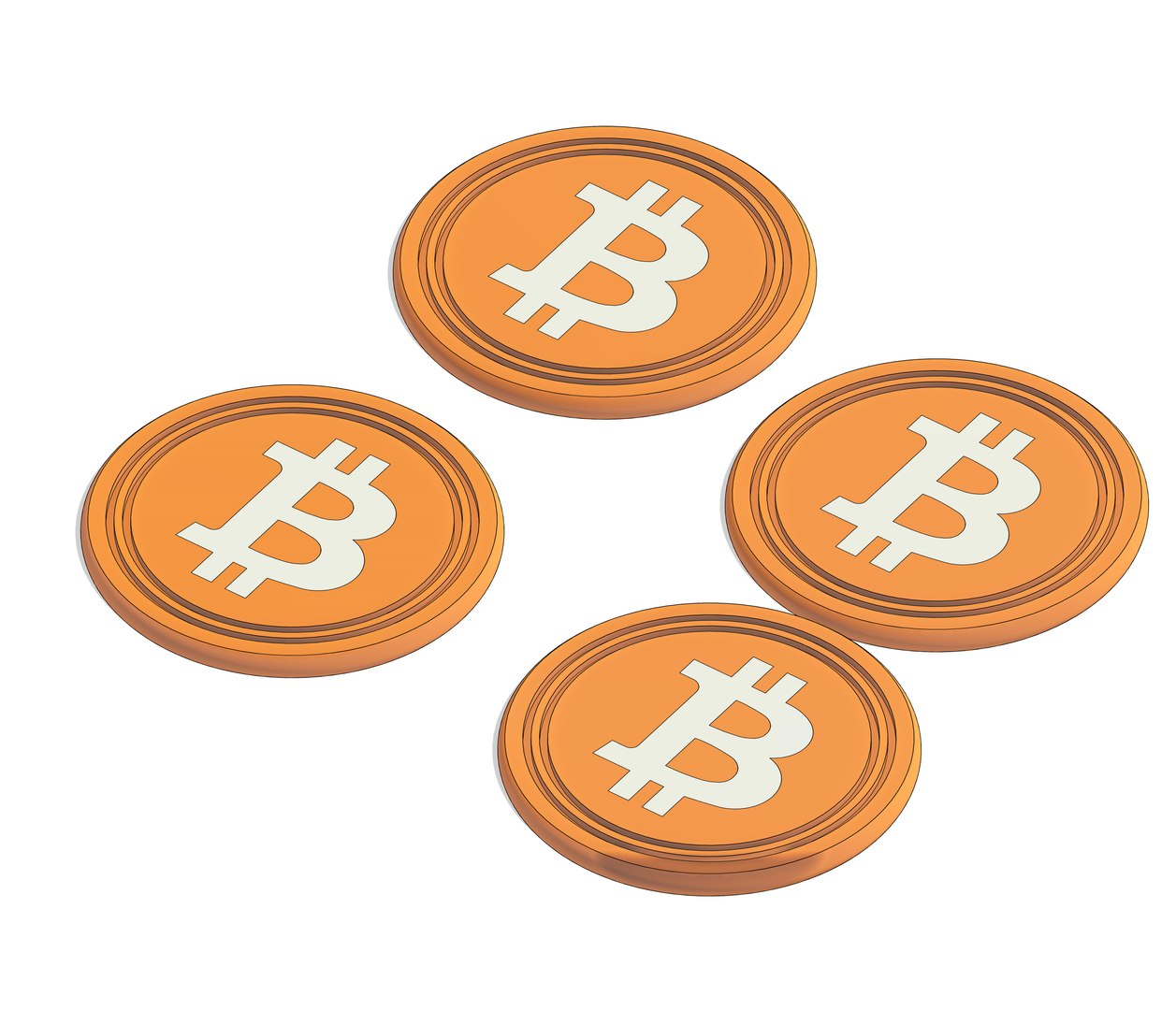 BTC Coin Bitcoin 3D Model - TurboSquid 2330590