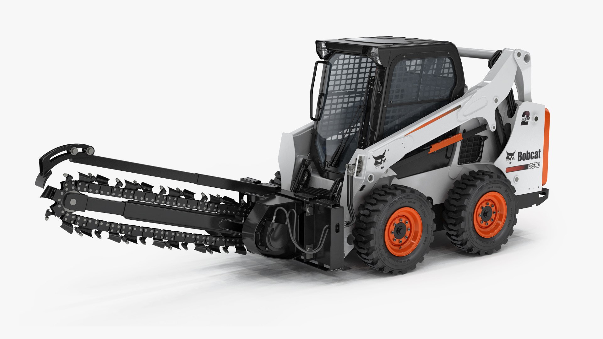 Bobcat S590 Skid Steer Loader And Attachments 3D Model - TurboSquid 2296975