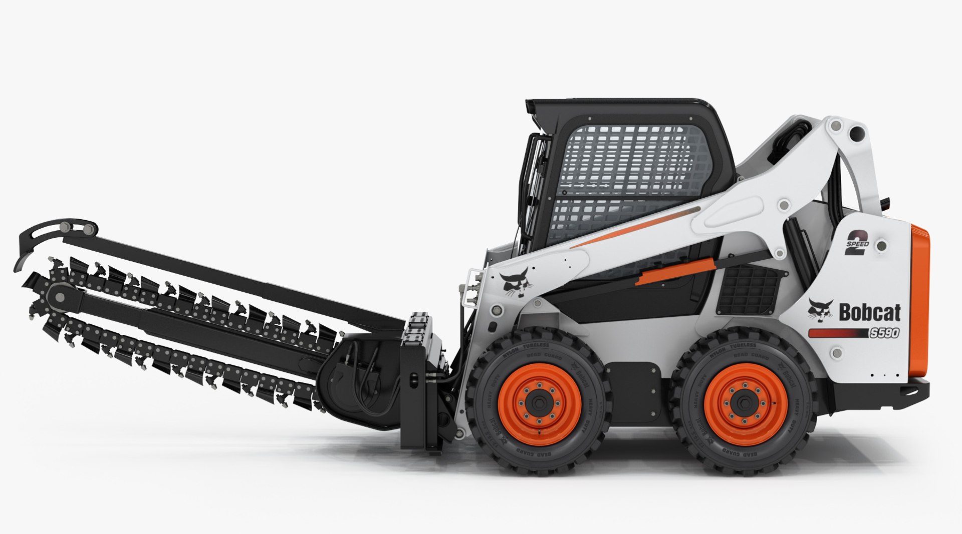 Bobcat S590 Skid Steer Loader And Attachments 3D Model - TurboSquid 2296975