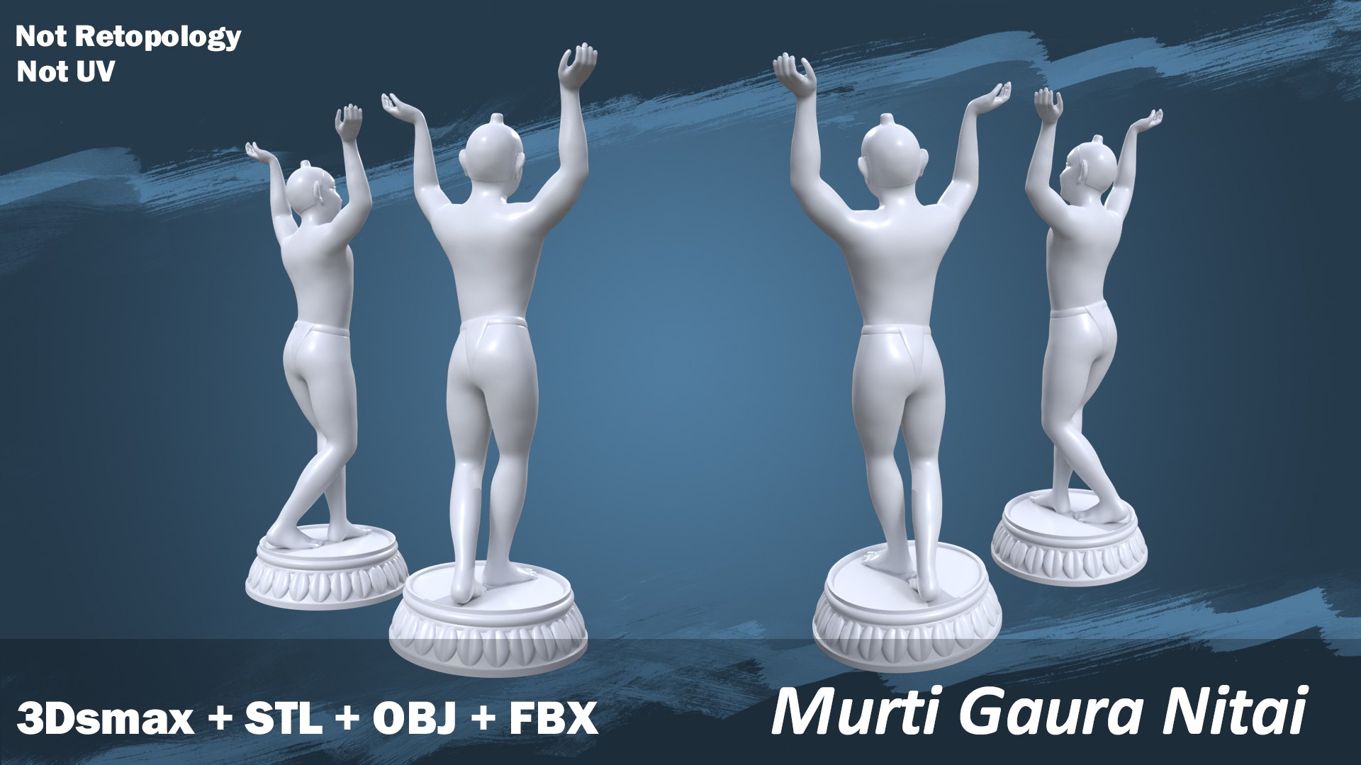 Murti Gaura Nitai 3D Model - TurboSquid 2171165