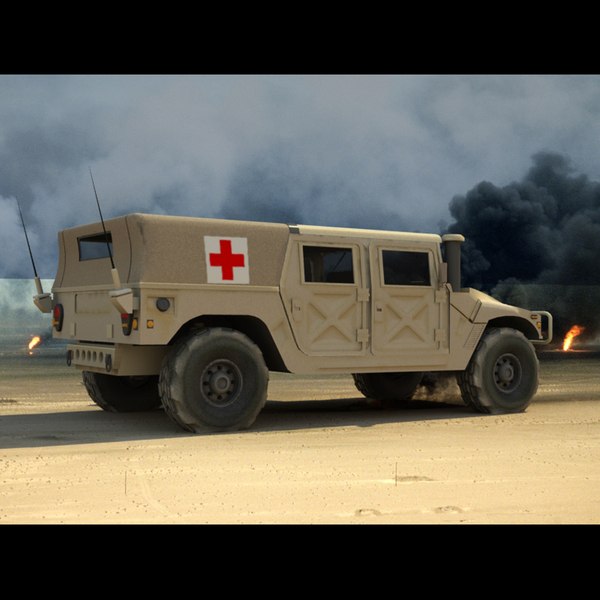 hmmwv hummer medic 3d model