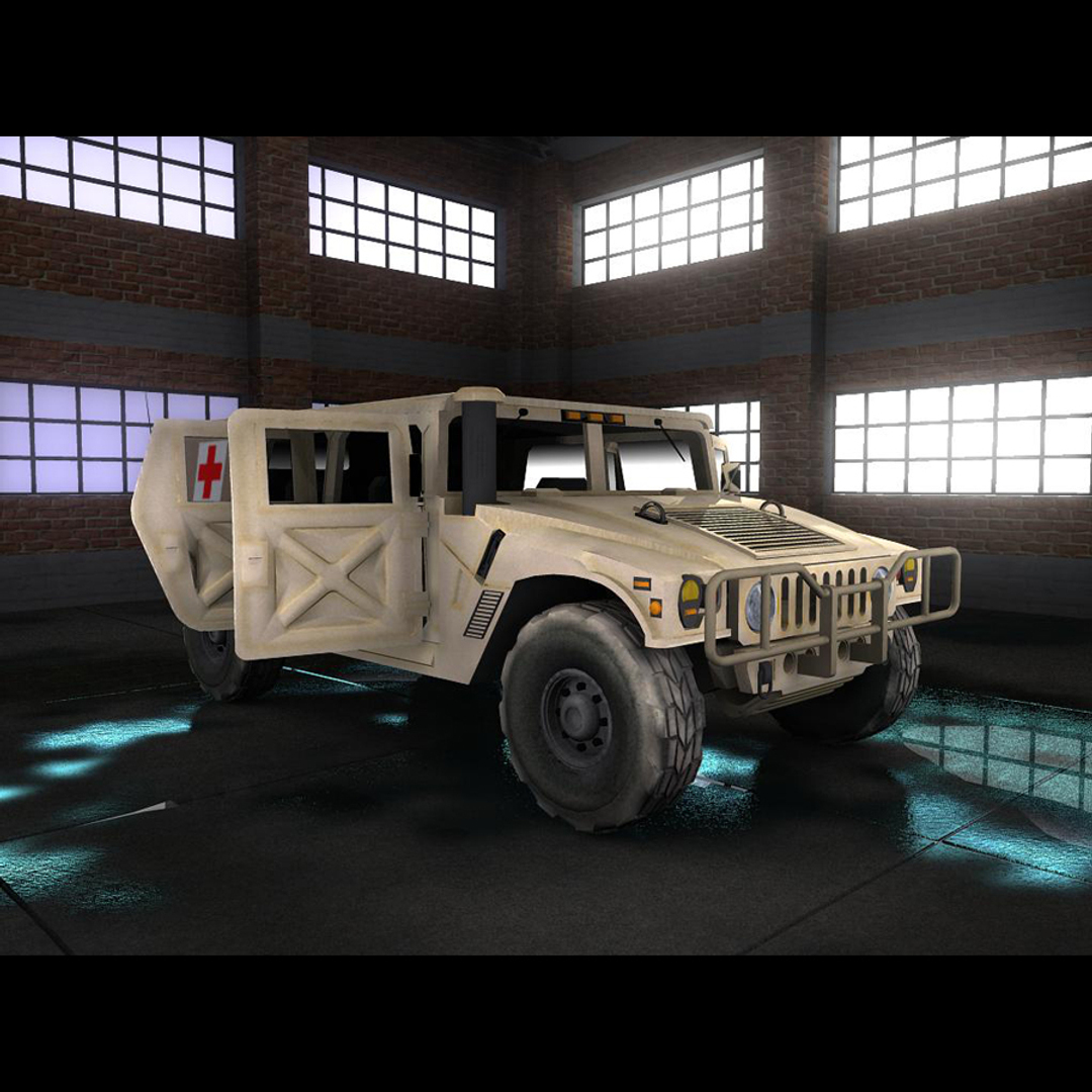 hmmwv hummer medic 3d model