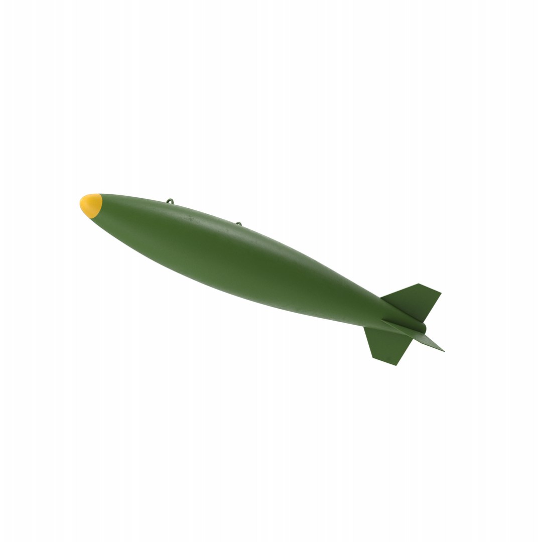 Green Aircraft Bomb 3D Model - TurboSquid 2175501