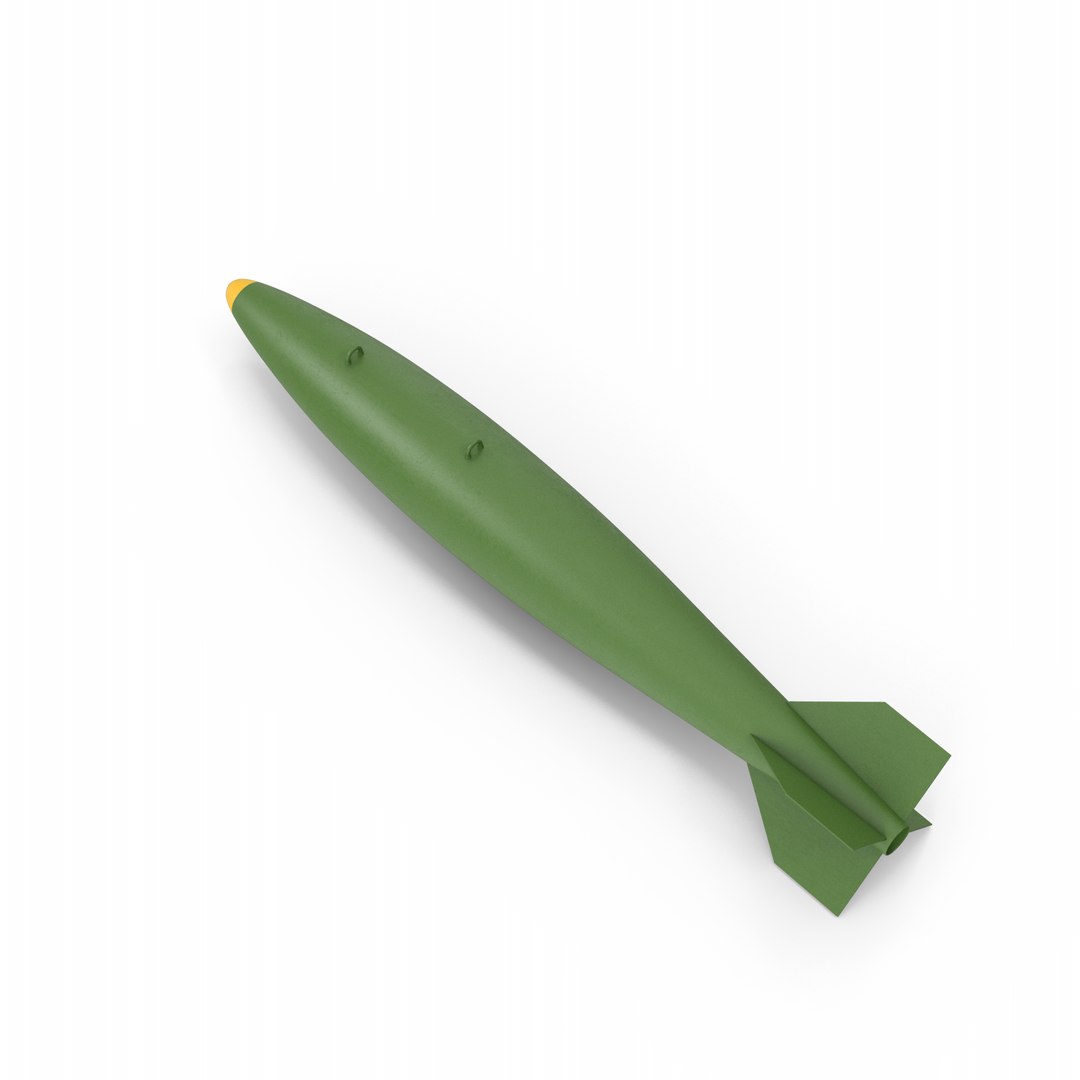 Green Aircraft Bomb 3D Model - TurboSquid 2175501