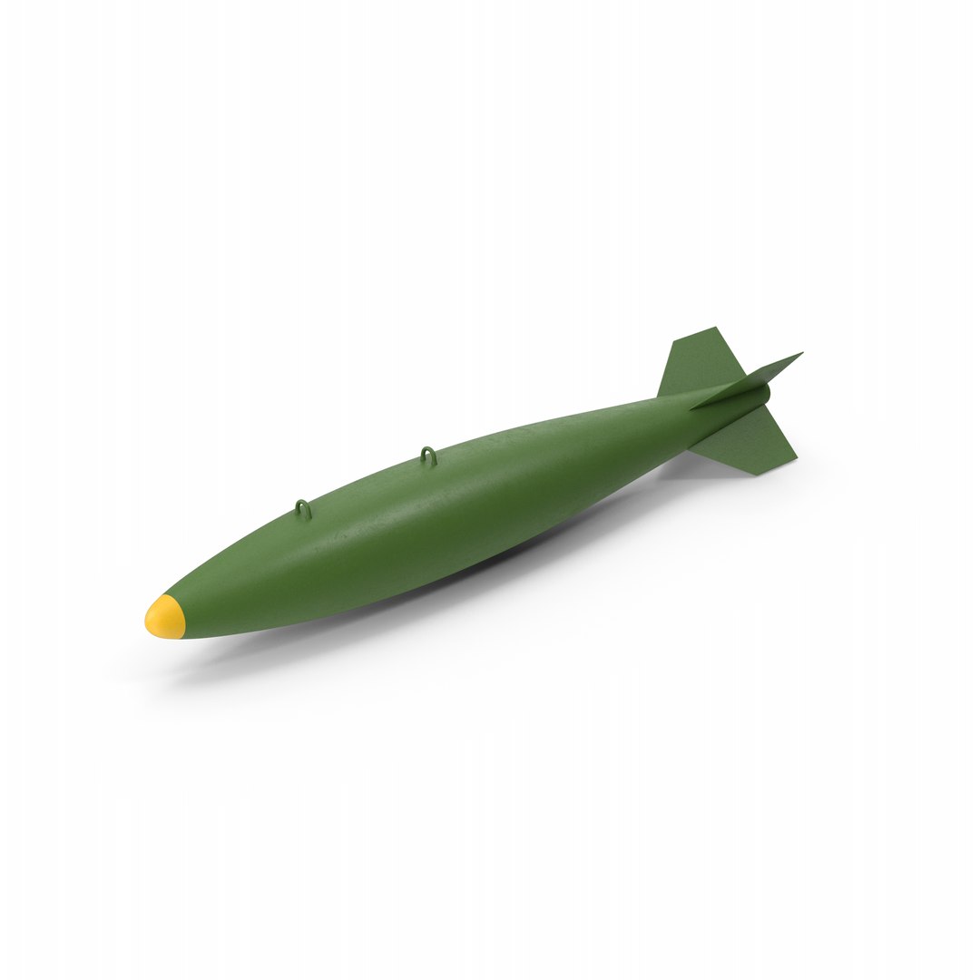 Green Aircraft Bomb 3D Model - TurboSquid 2175501