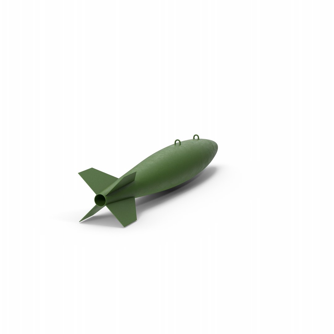 Green Aircraft Bomb 3D Model - TurboSquid 2175501