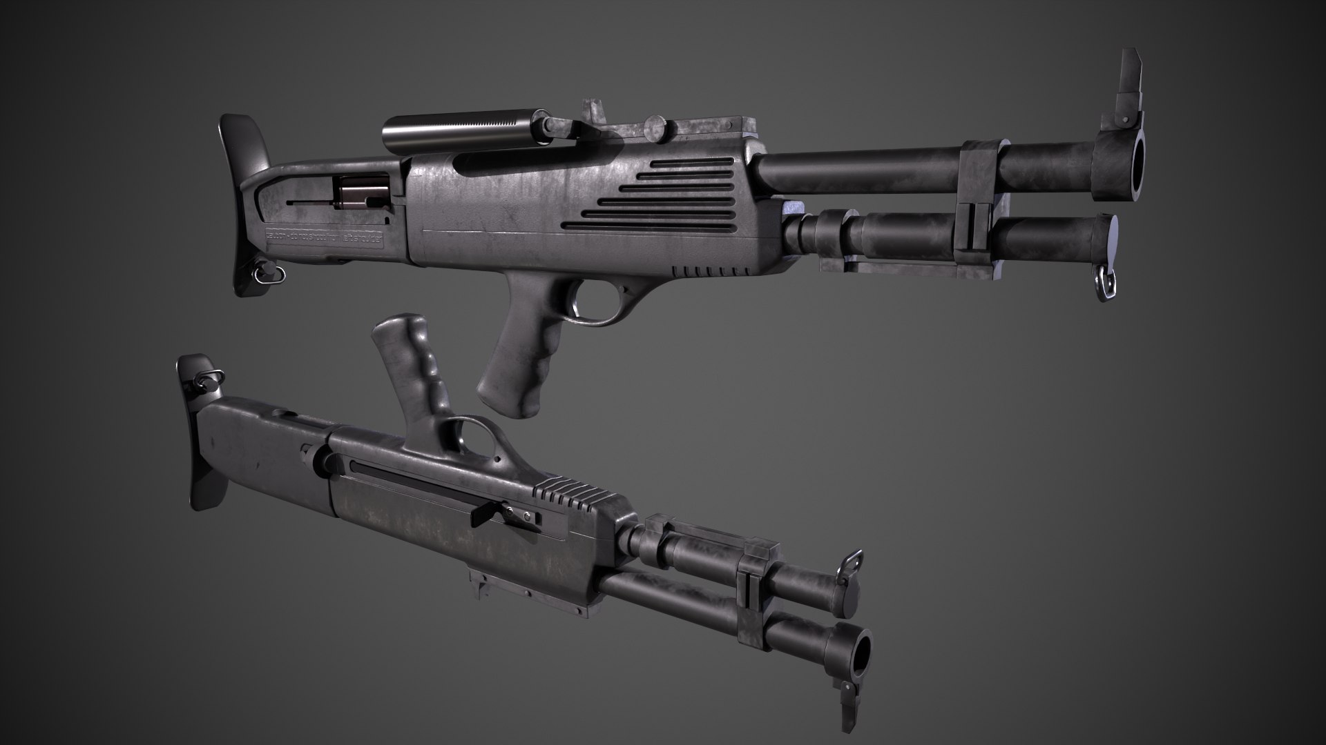3D Shotgun High Standart Model 10 HS10 - TurboSquid 1737347