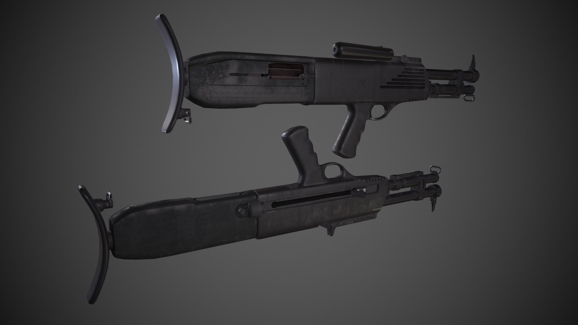 3D Shotgun High Standart Model 10 HS10 - TurboSquid 1737347