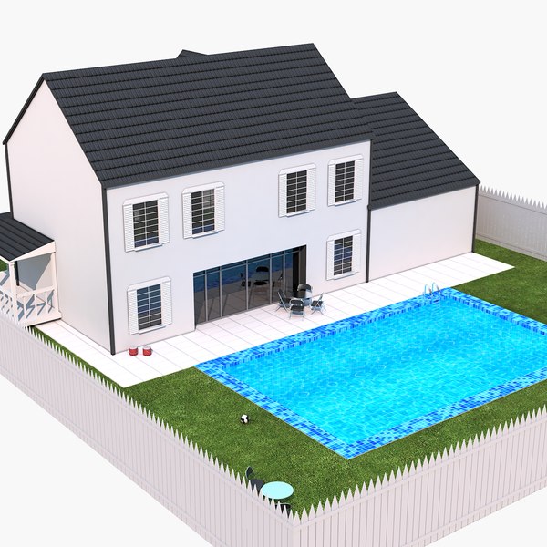 House pool 3D model - TurboSquid 1589818
