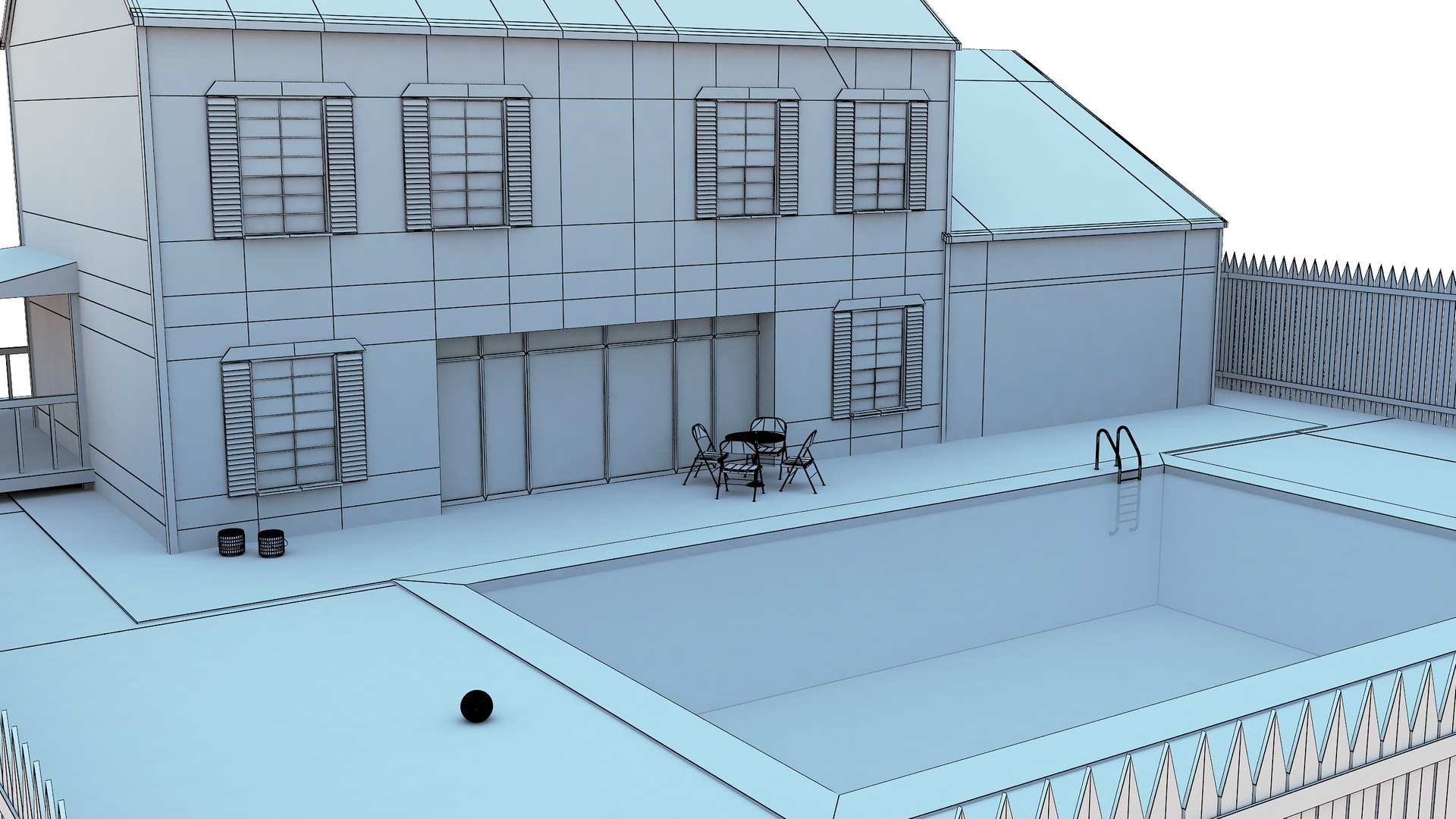 House pool 3D model - TurboSquid 1589818