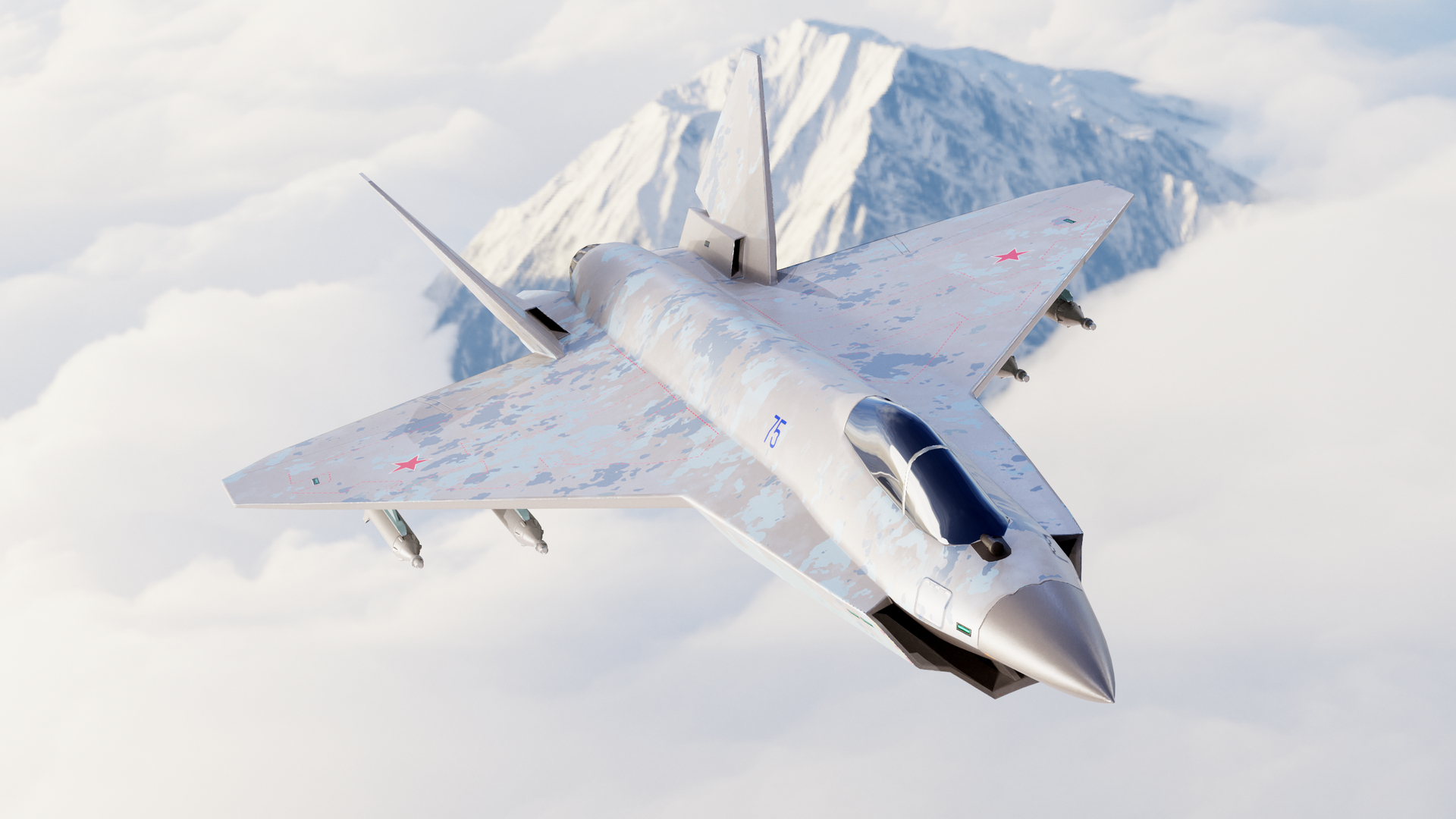 Modello 3D Sukhoi Su-75 scacco matto - TurboSquid 1849162