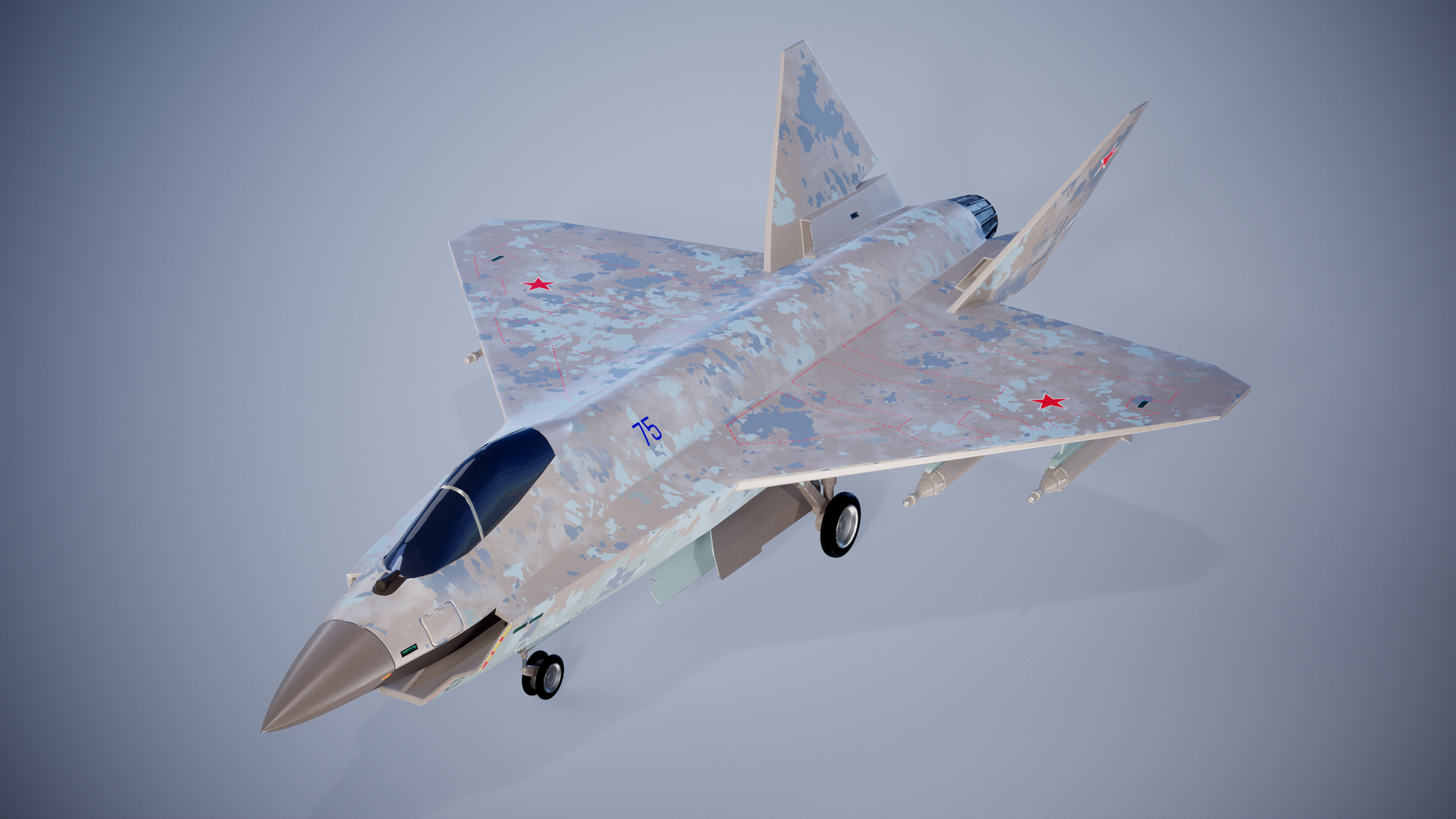 Modello 3D Sukhoi Su-75 scacco matto - TurboSquid 1849162