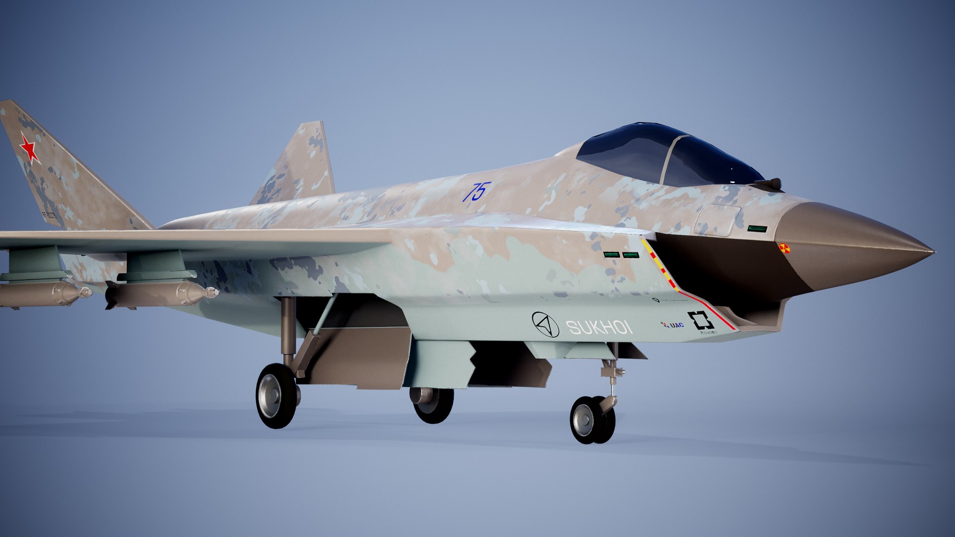 3D Sukhoi Su-75 Checkmate Model - TurboSquid 1849162