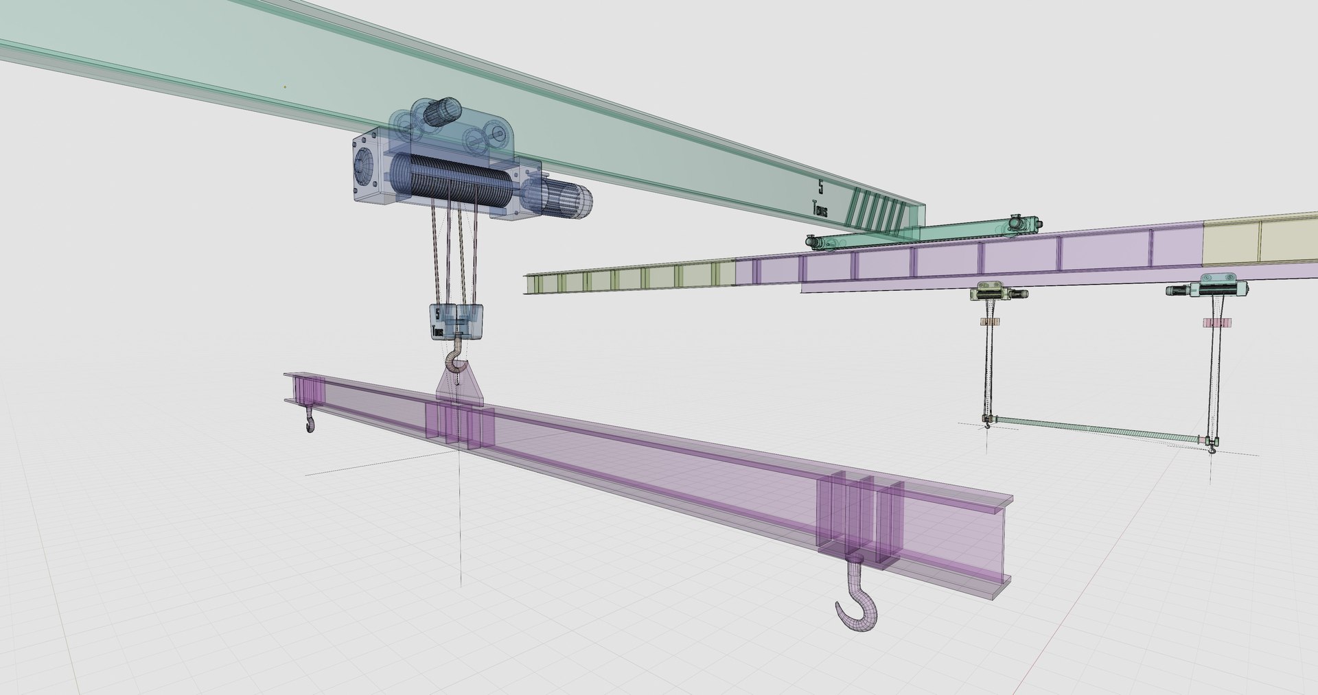 Overhead Cranes Model - TurboSquid 2518217