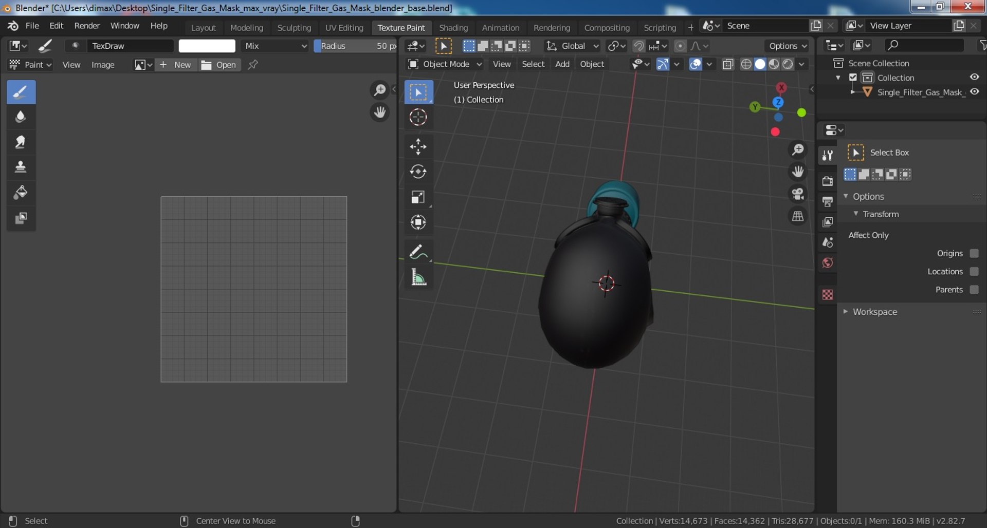 3D single filter gas mask model - TurboSquid 1573855