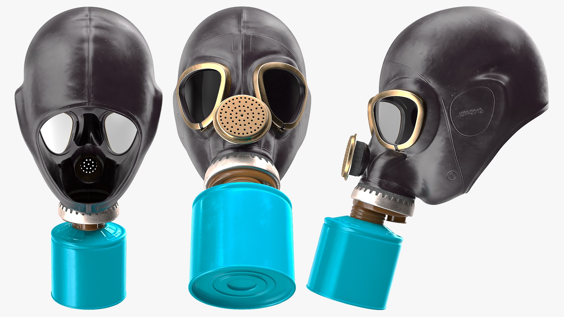 3D single filter gas mask model - TurboSquid 1573855