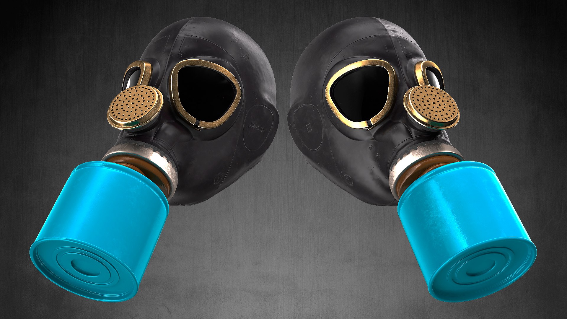 3D single filter gas mask model - TurboSquid 1573855