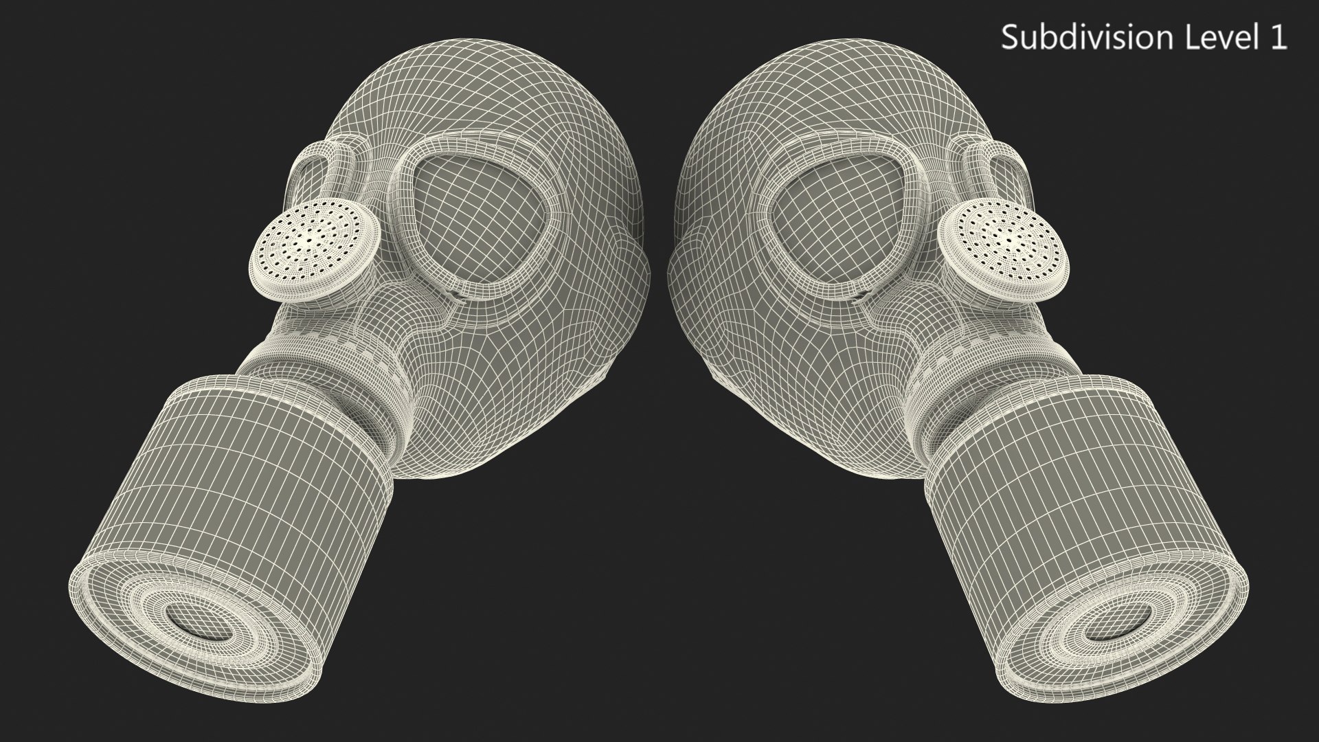 3D single filter gas mask model - TurboSquid 1573855