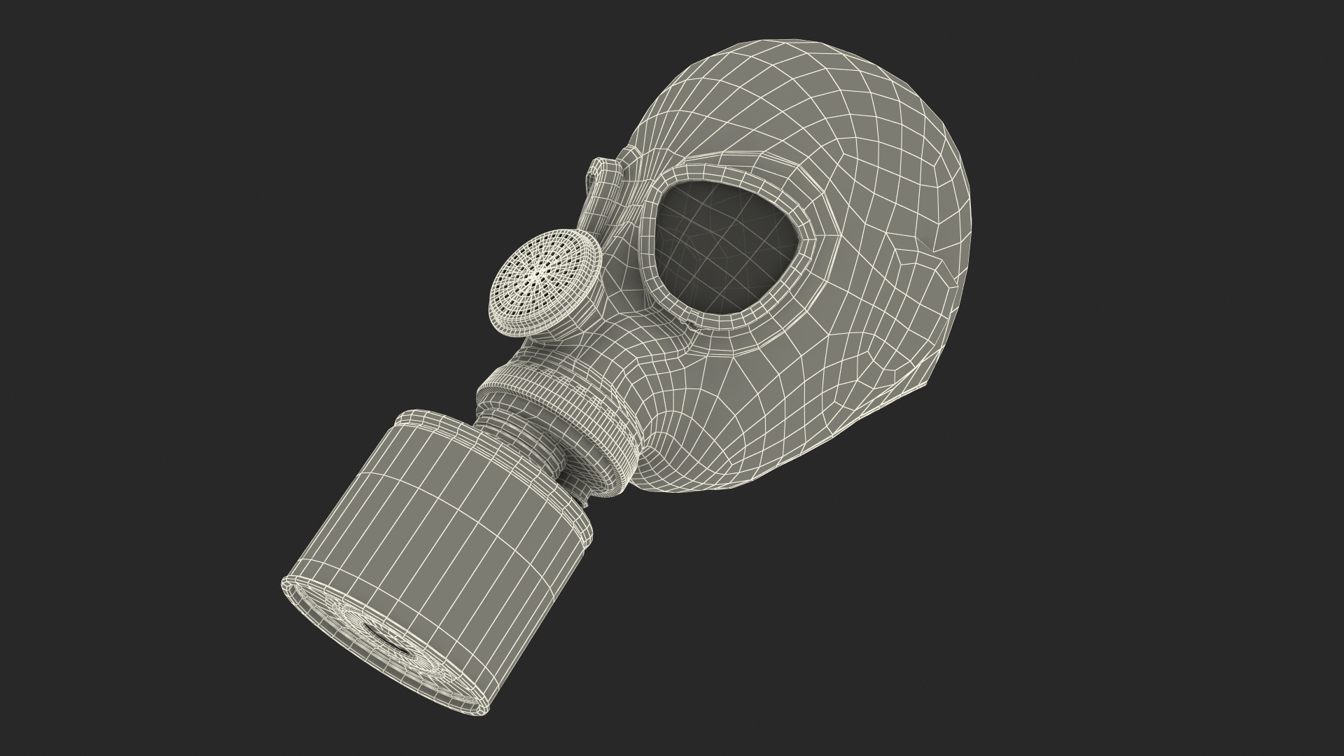 3D single filter gas mask model - TurboSquid 1573855