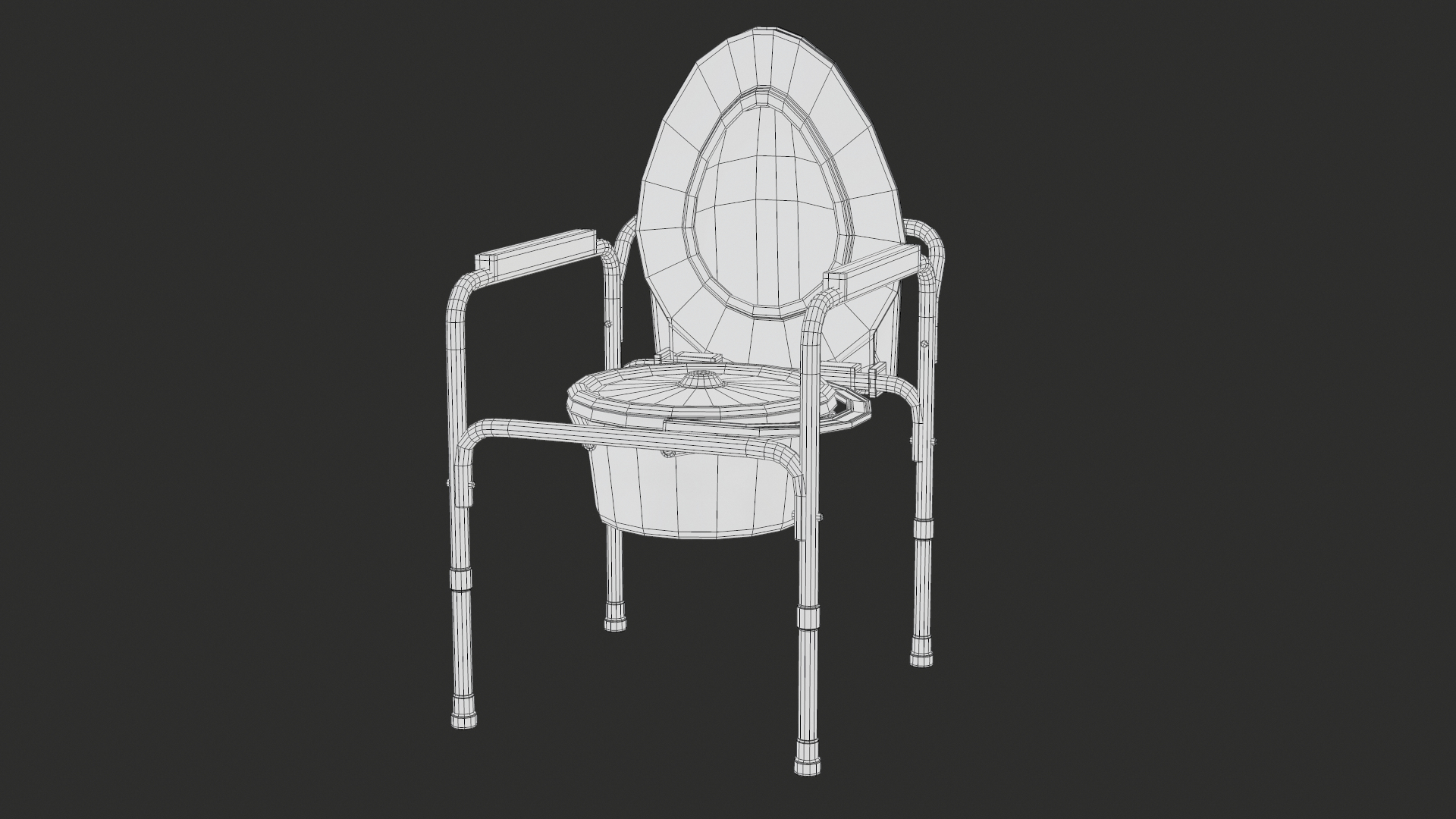 3D Commode Bedside Model - TurboSquid 1691212