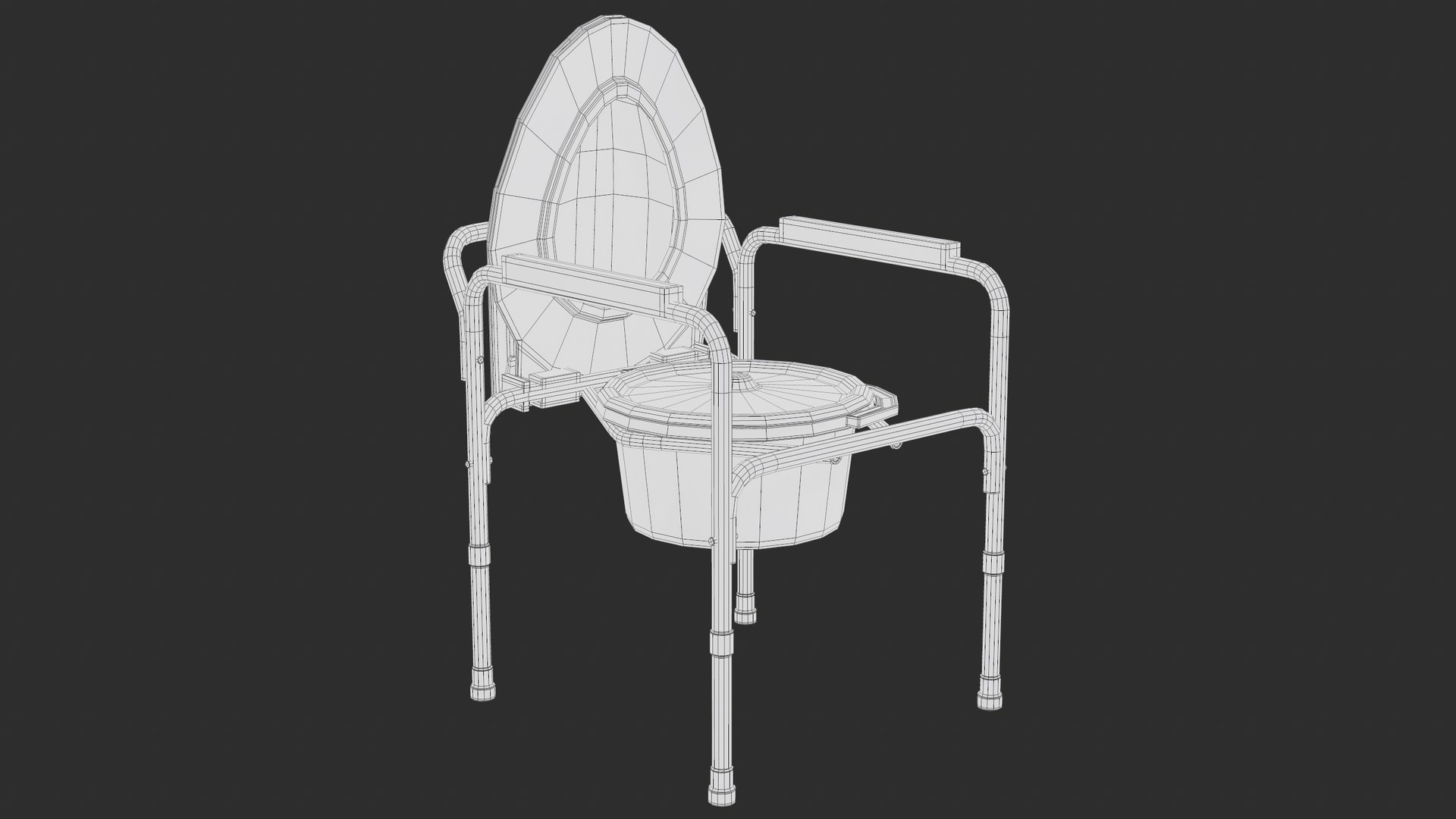 3D Commode Bedside Model - TurboSquid 1691212