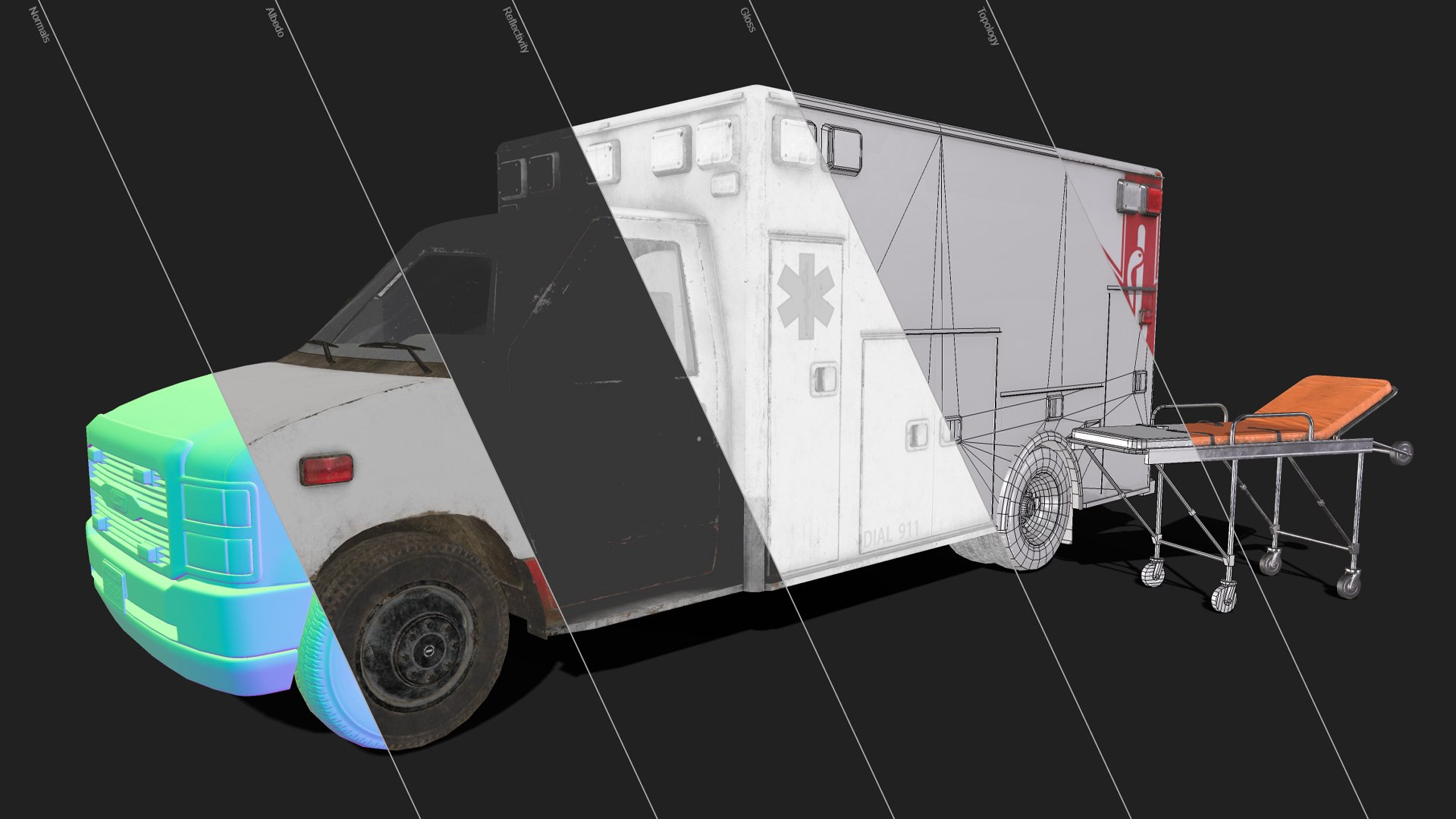 Ambulance Type 3 - Low Poly 3D Model - TurboSquid 1955699