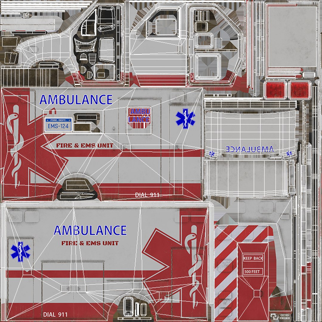 Ambulance Type 3 - Low Poly 3D model - TurboSquid 1955699